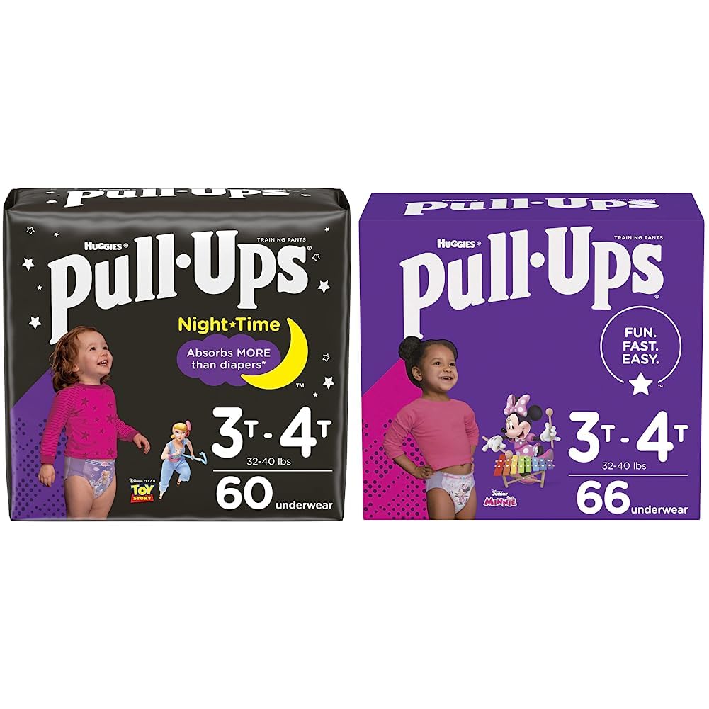 Huggies Girls Potty Training Pants | Easy Open Pull-Ups Nighttime and ...