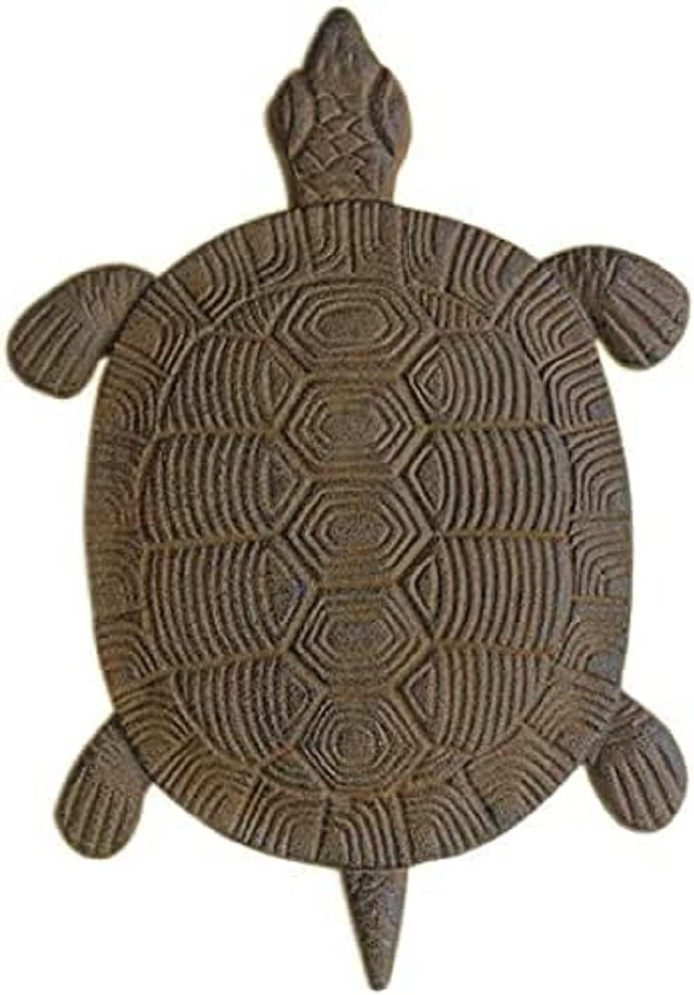 Amazon.com : Flag Emotes Turtle Stepping Stone Cast Iron Outdoor Yard ...
