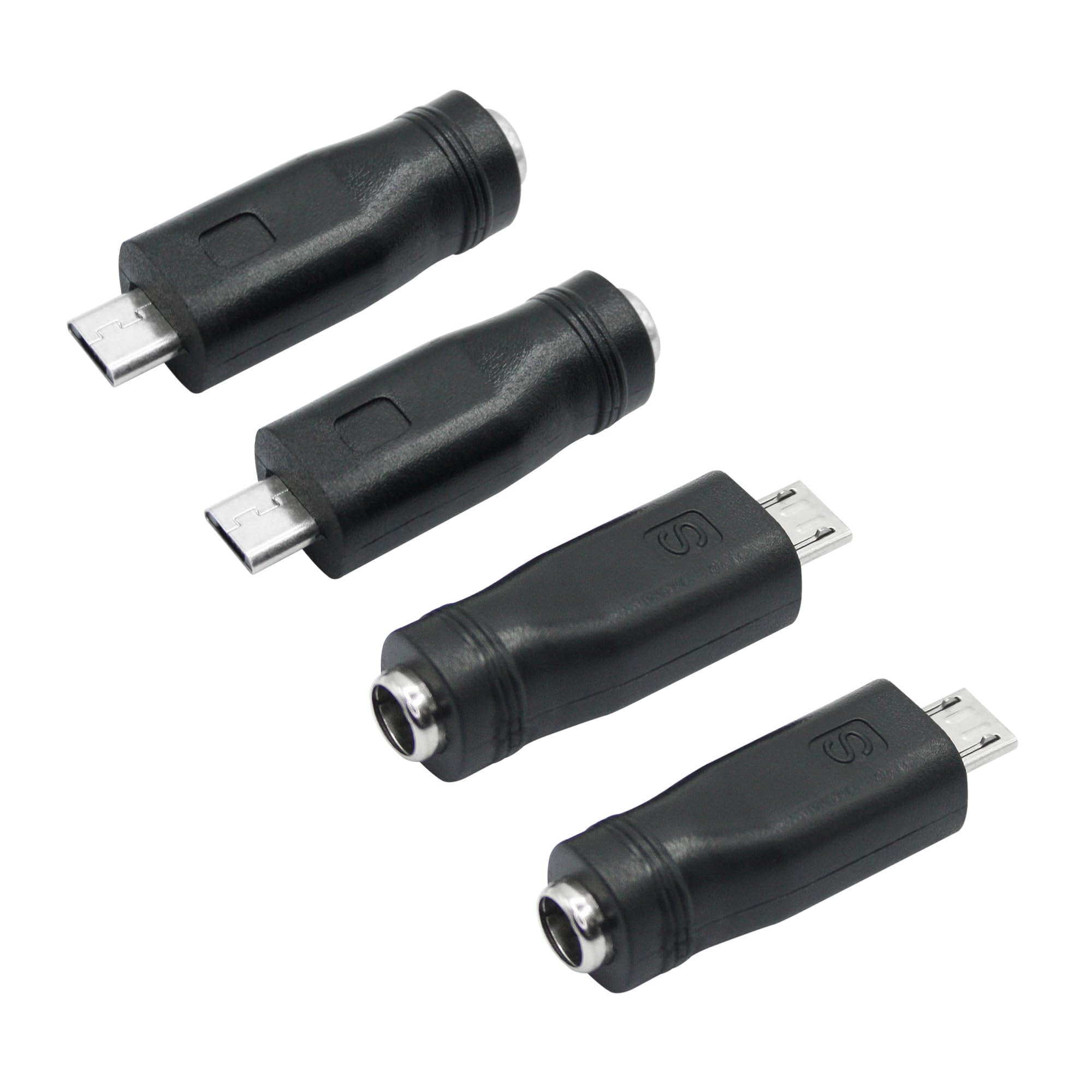 Amazon.com: DC 5.5mm x 2.1mm to Micro USB Adapter, 5V DC 5521 Female to Micro USB Male Plug ...