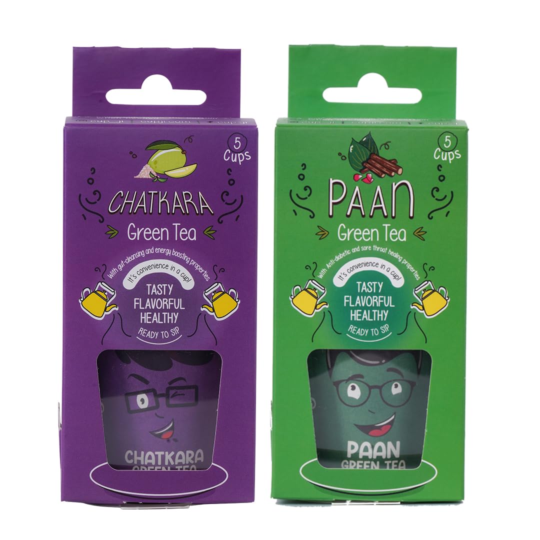 Cup-Ji : Combo Pack - Chatkara & Paan Ready to Sip Green Tea | Improves ...
