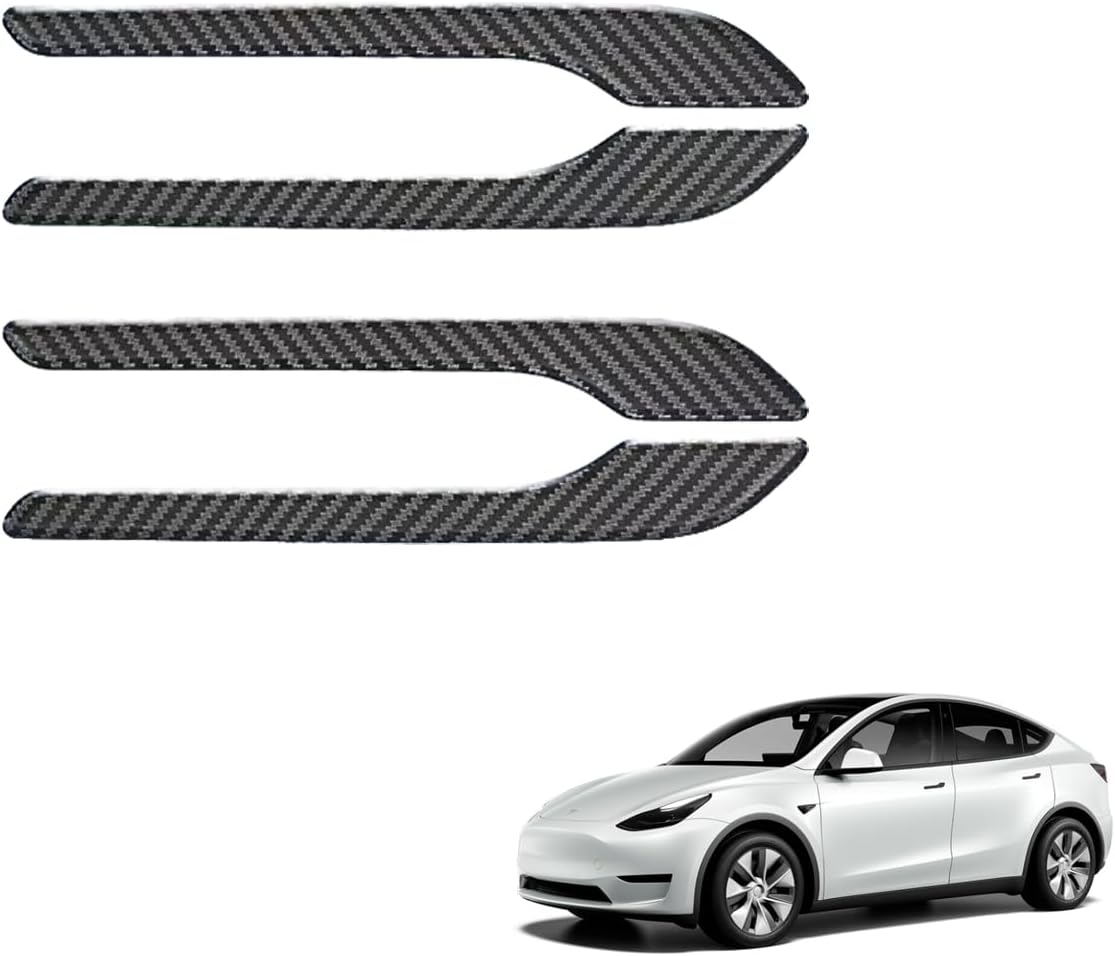 Amazon.com: XSPLENDOR Door Handle Sticker for Tesla 3 / Tesla Y, Carbon ...