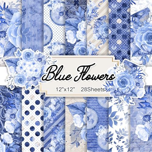 Amazon.com : 28 Sheets Scrapbook Paper, Floral Scrapbooking Specialty ...