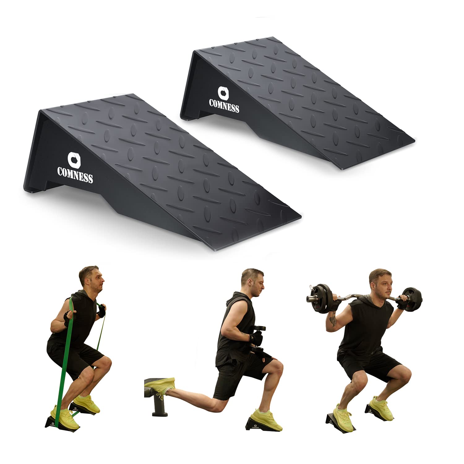 Calf Raise Platform 2PCS - Heel Elevated Squat Platform For ...