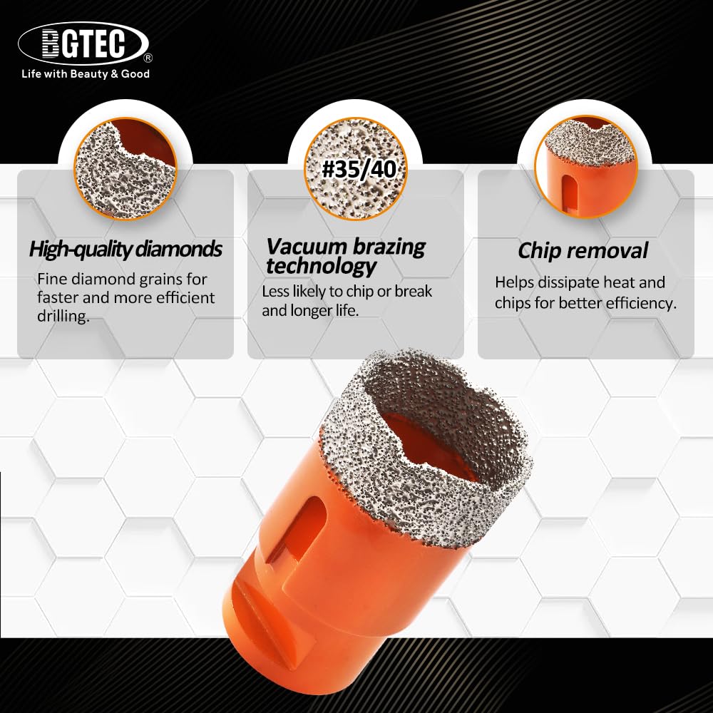 Snapklik.com : Dry Diamond Core Drill Bits - BGTEC 5/8" 16mm Diamond ...