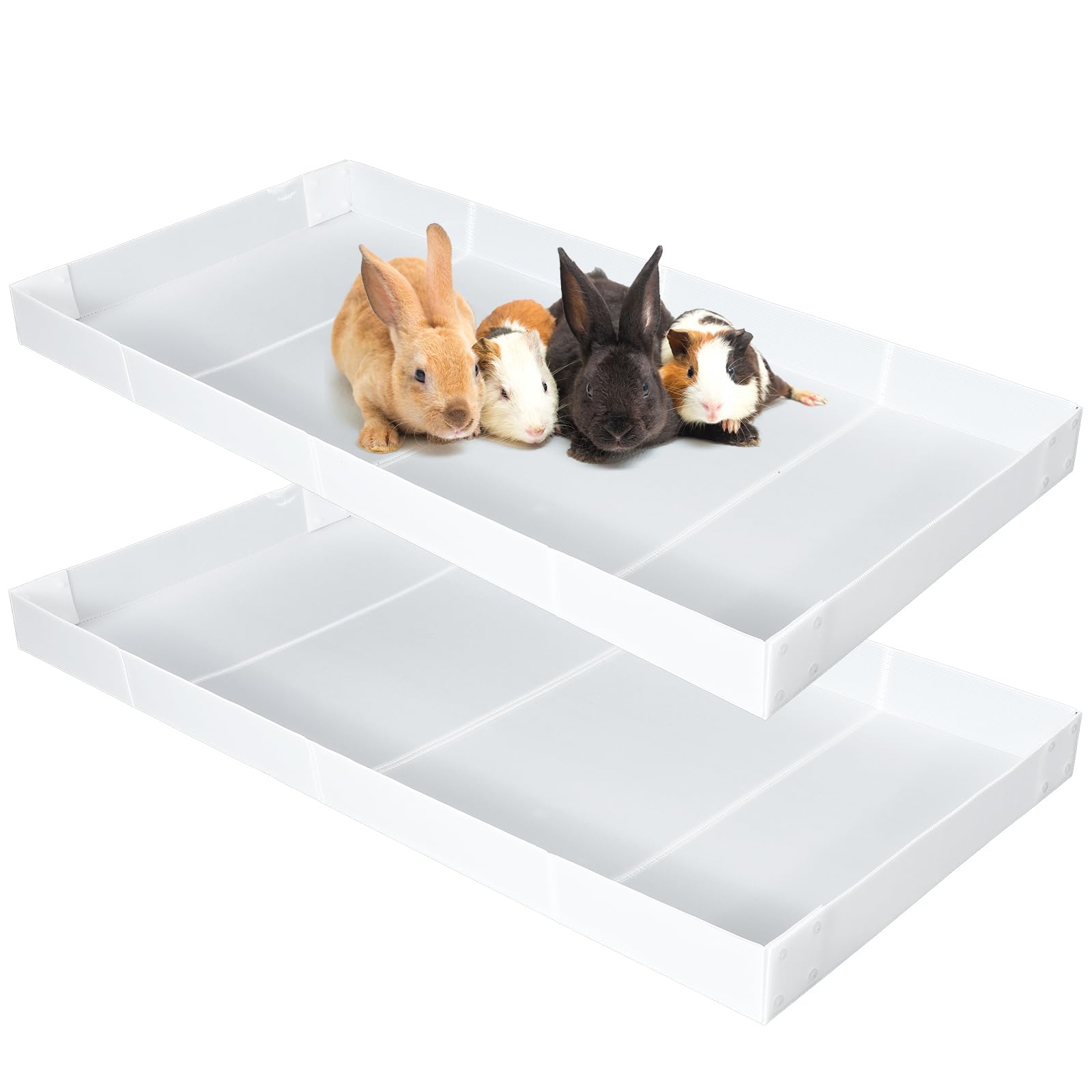 Snapklik.com : Wenqik 2 Pcs Guinea Pig Cage Liner Corrugated Plastic ...