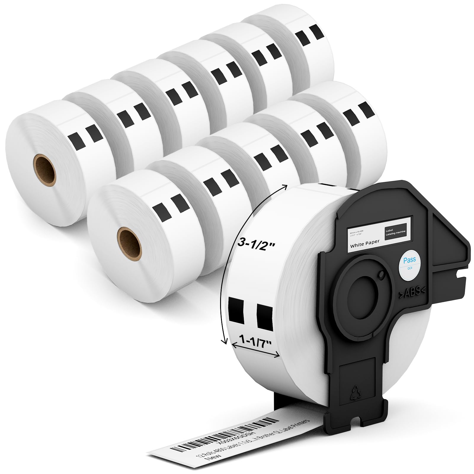 Misofuki 12 Rolls 4800 Labels 1.1x3.5 inch Die-Cut Standard Address ...