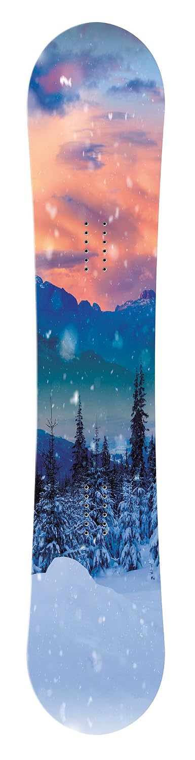 Amazon.com: Snowboard Wrap 016 - Winter Snow Scene Snowboard Graphic ...