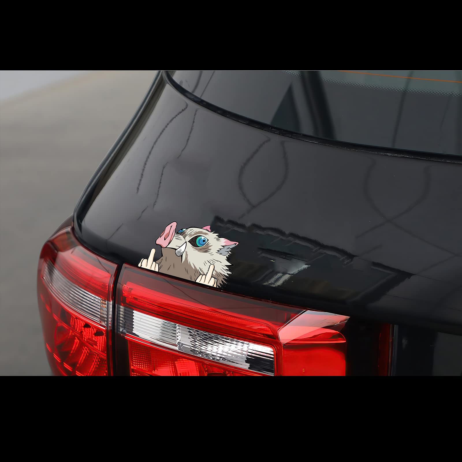 2 Pack De-mon Slay-er Inosuke Middle Finger Peeker- Peeking Funny Car ...