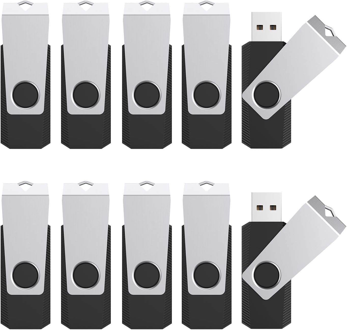 Amazon.com: USB Stick 64GB Bulk Pack of 10 USB 2.0 Memory Sticks Metal ...