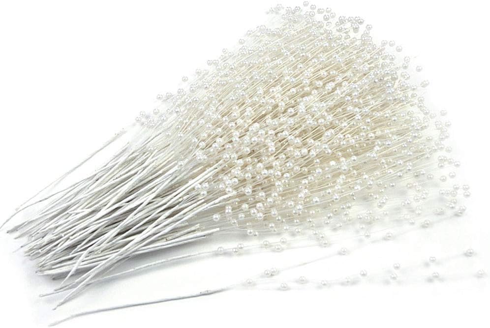 Amazon.com: FOIMAS 50pcs Acrylic Bead Drop Stems Flower Bouquet Crystal ...