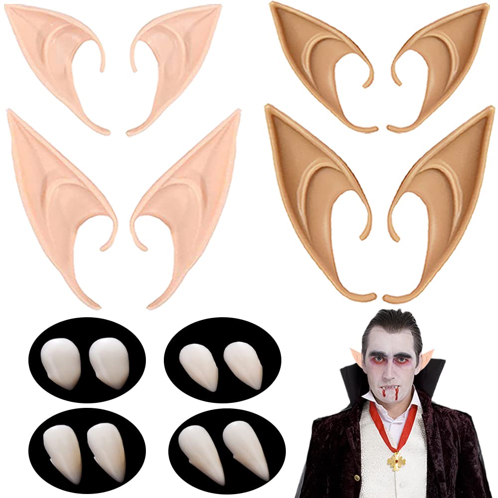 Vampire Teeth Elf Ears Cosplay Accessories Elf Ears Fangs Fairy ...