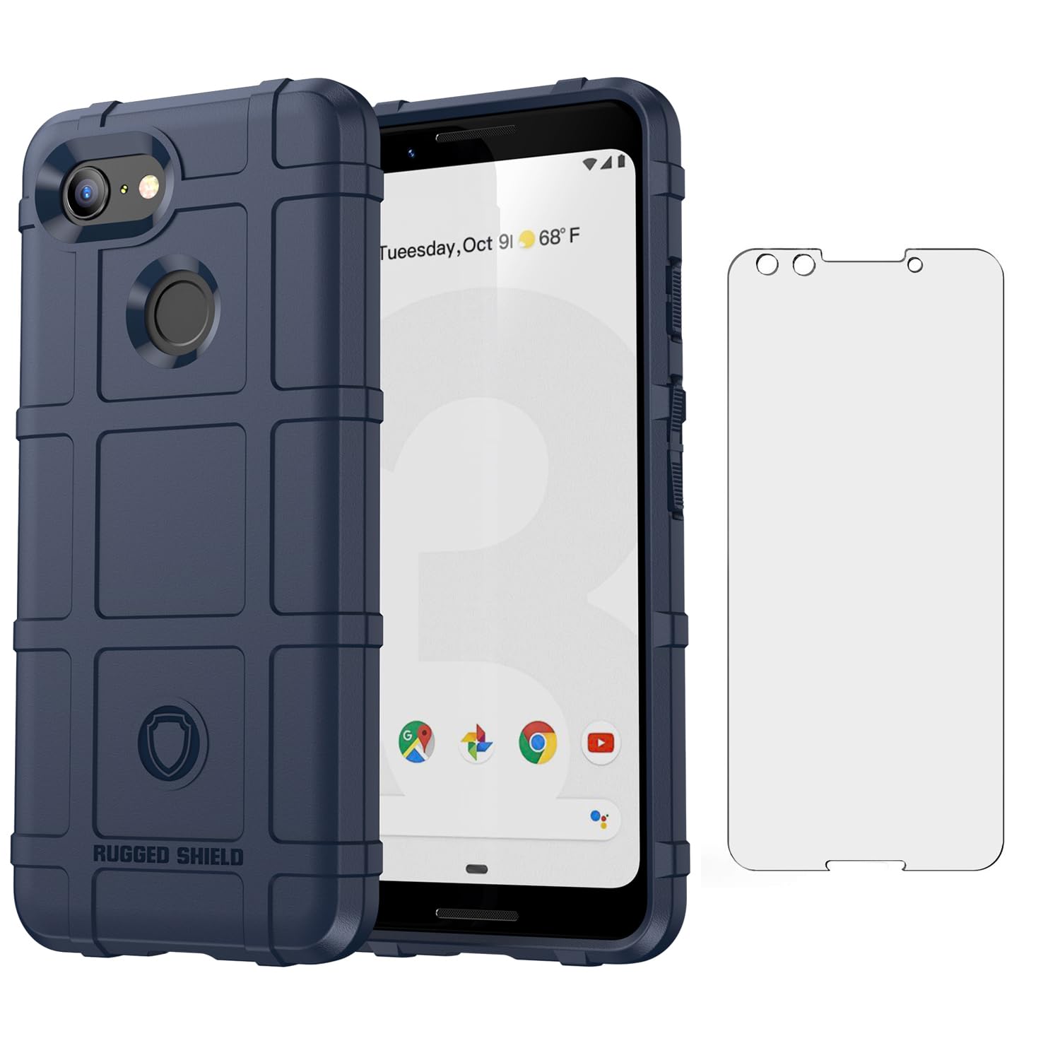 Asuwish Phone Case for Google Pixel 3 with Tempered Glass Screen ...