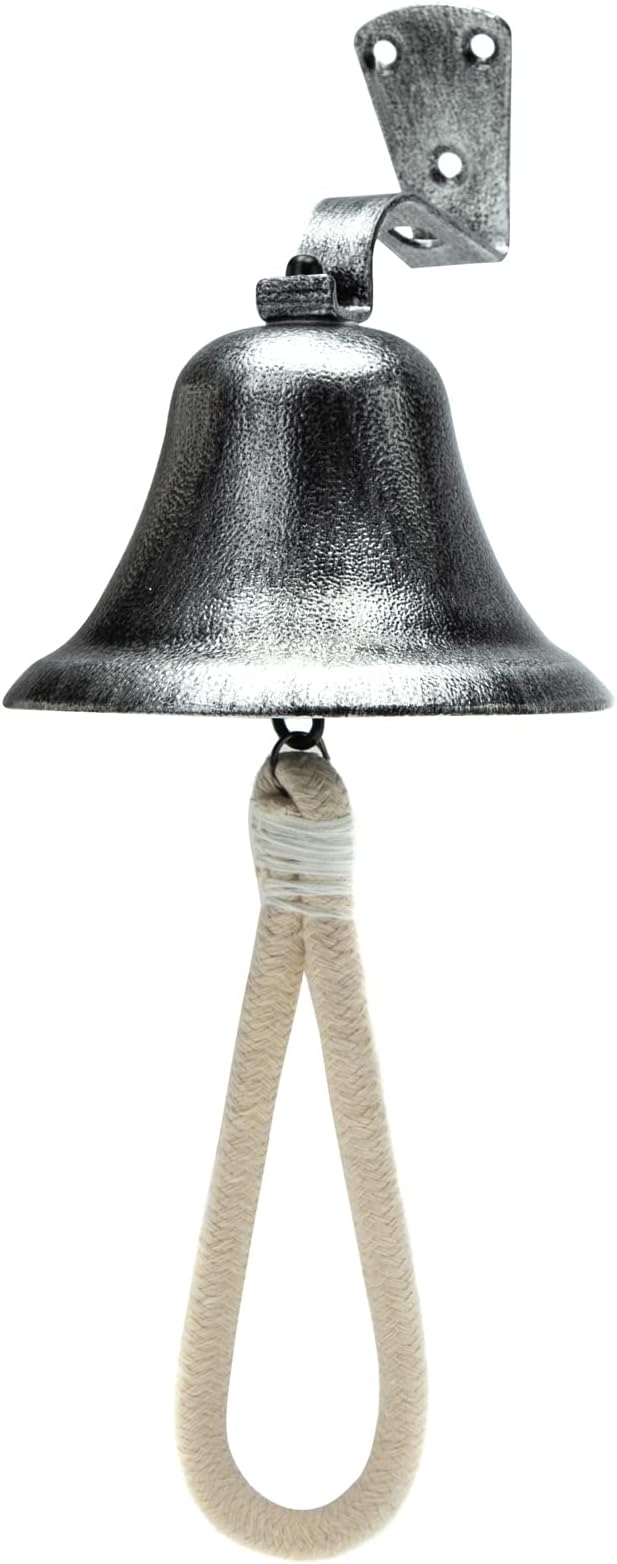 Amazon.com: Hanging Bell Dinner Bell Outdoor Bell Bracket Mount Wall ...