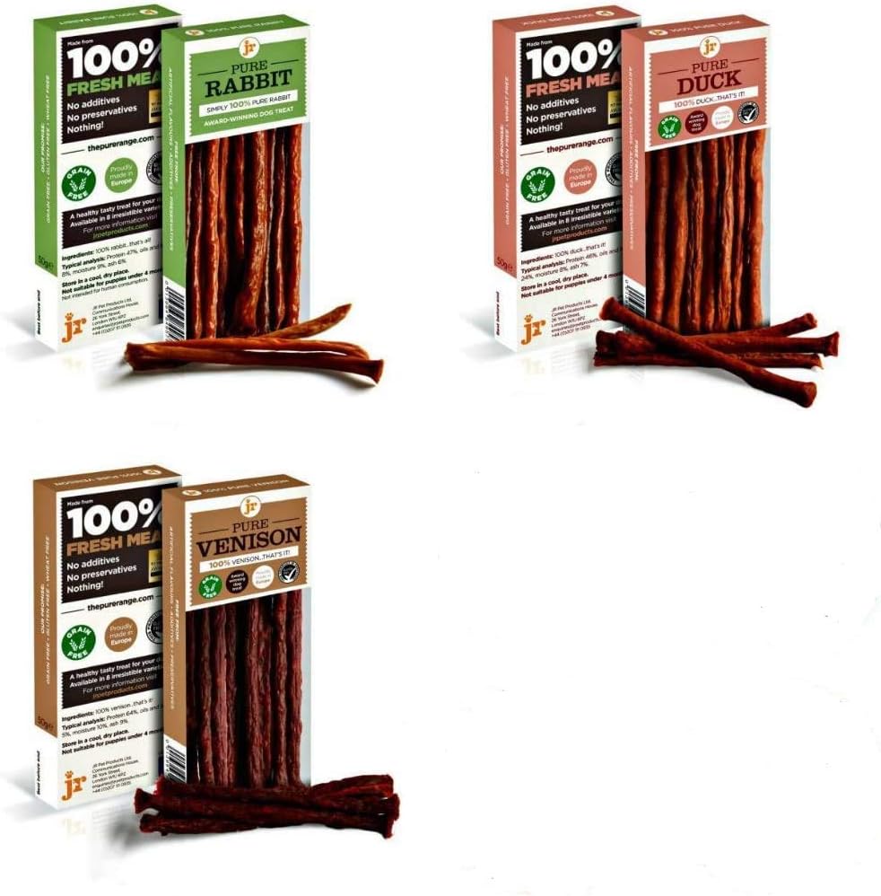 JR Pet Products Pure Dried 100% Fresh Meat Dog Treat Sticks Gluten ...