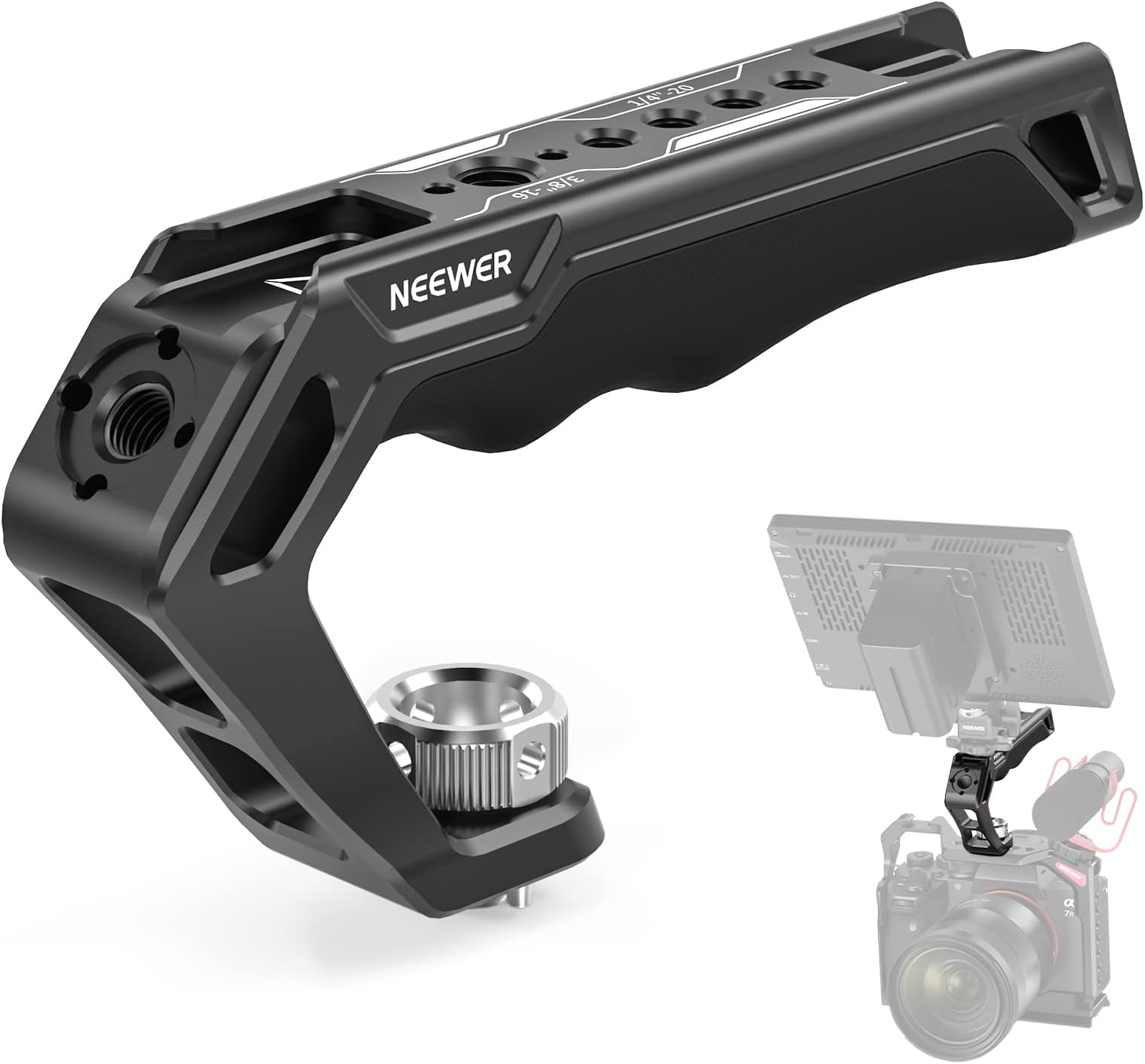 Amazon.com : VidPro Shoe Mount Top Handle for DSLR & Mirrorless Cameras ...