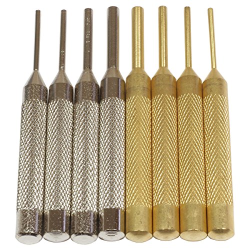 Snapklik.com : 102F6 8 Pc Brass & Steel Pin Punch Set
