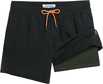 maamgic 5inch Mens Swim Trunks with Compression Liner 2-in-1 Swimming ...