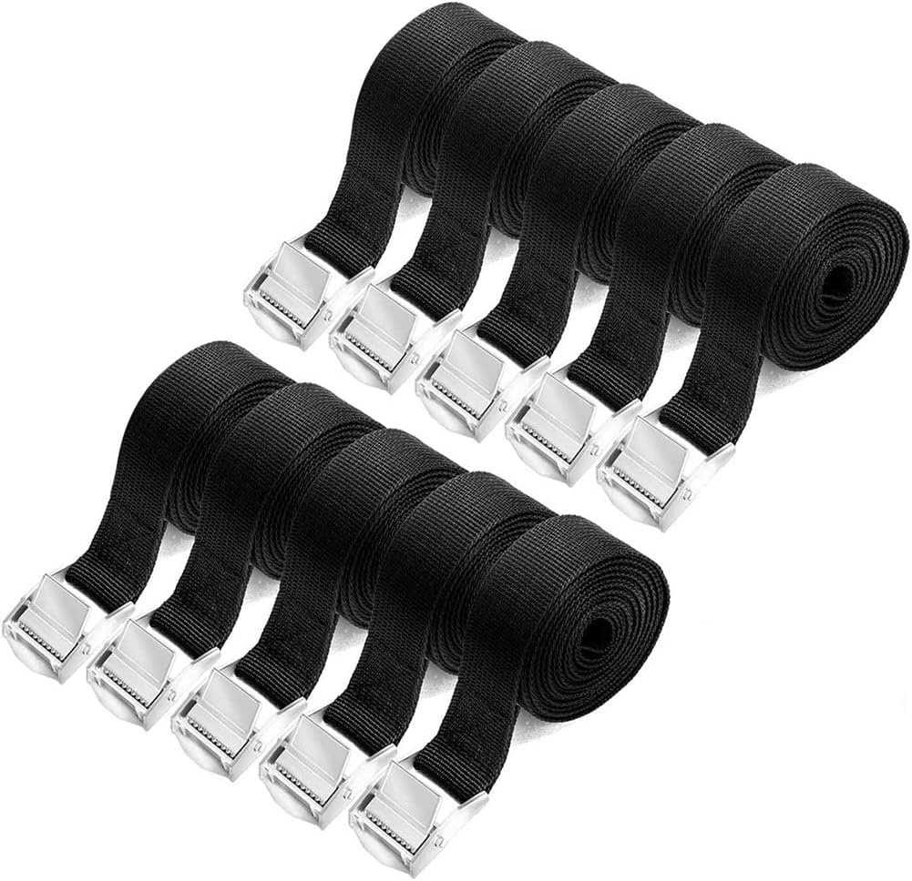 Towinle Pack of 10 Lashing Straps with Ratchet Short Tie Down Strap ...