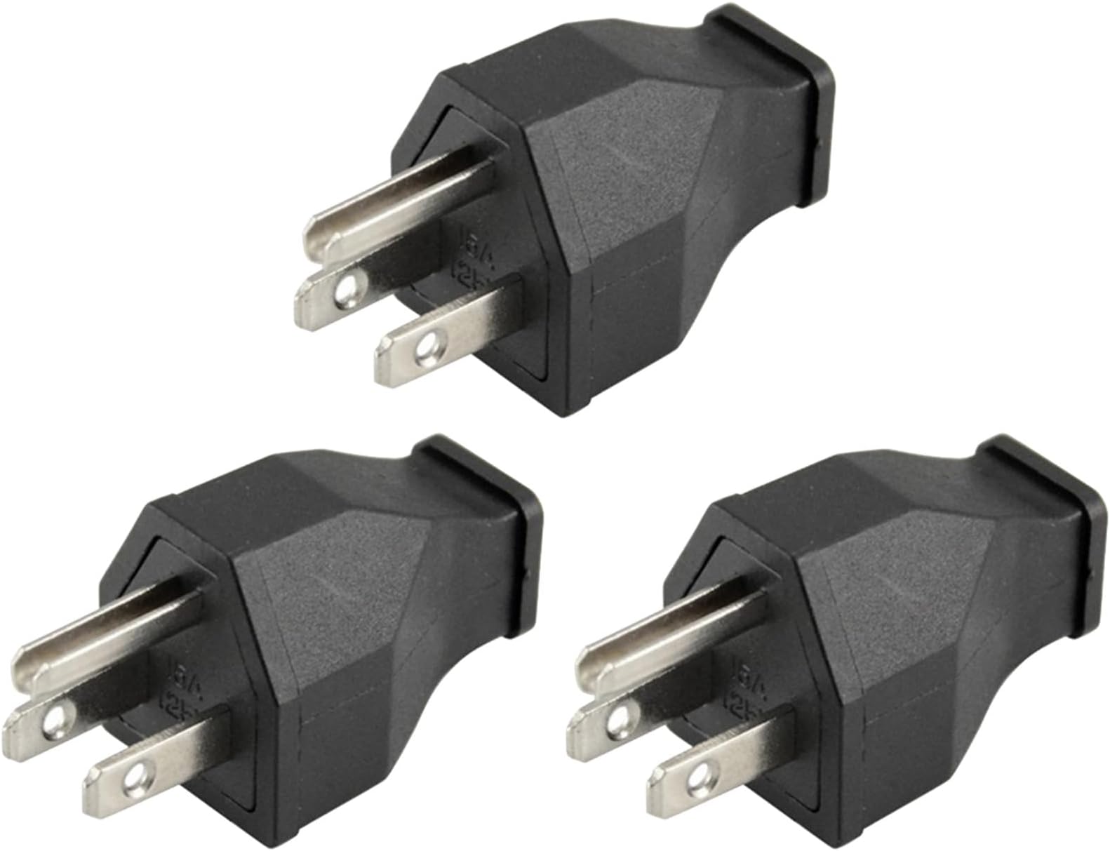 BRUFER 320203 Heavy Duty Female Electrical Plug 3-Prong 125V 15A - 3 ...