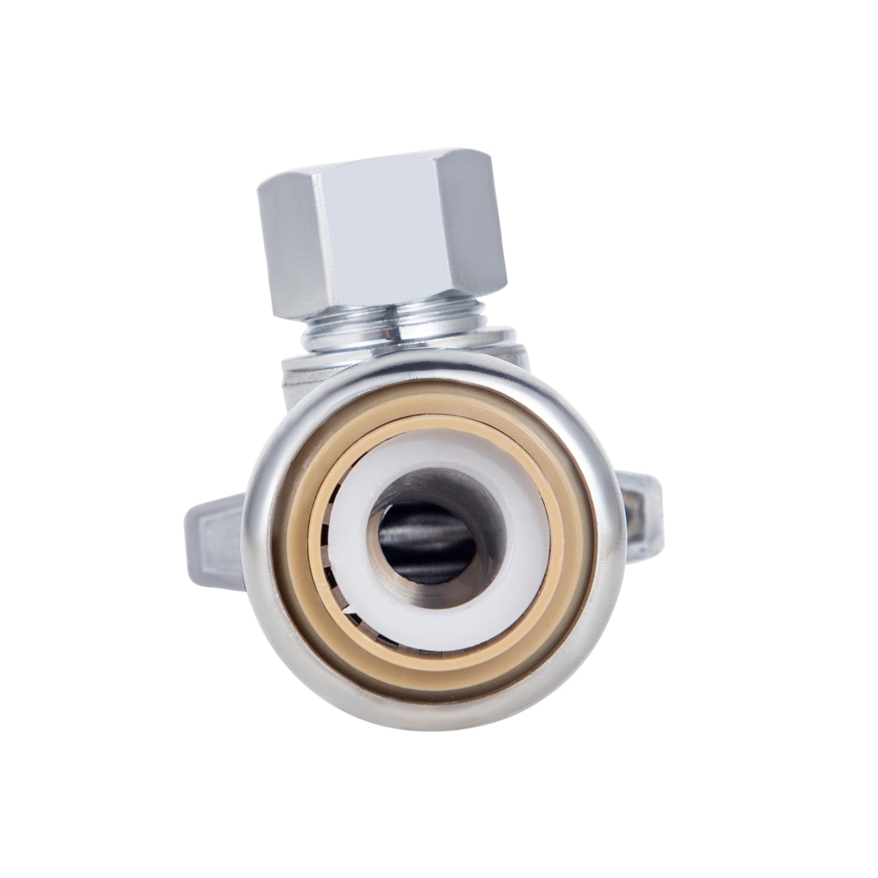 PushFit Plumbing Fittings Breezliy Push-Fit Angle Stop Valve 2-Pack - 1 ...