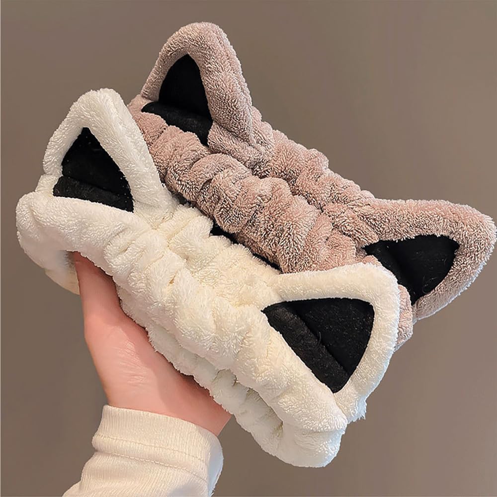 Amazon.com : Huachi 2 Packs Cute Cat Spa Headband for Washing Face ...