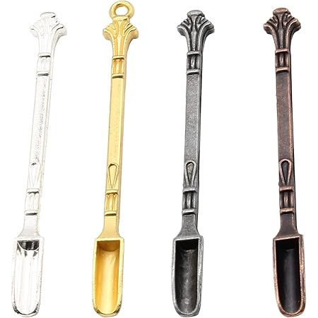 Amazon.com: Litoexpe 4 Pieces Mini Shovel Medicine Spoon, Metal Snuff ...