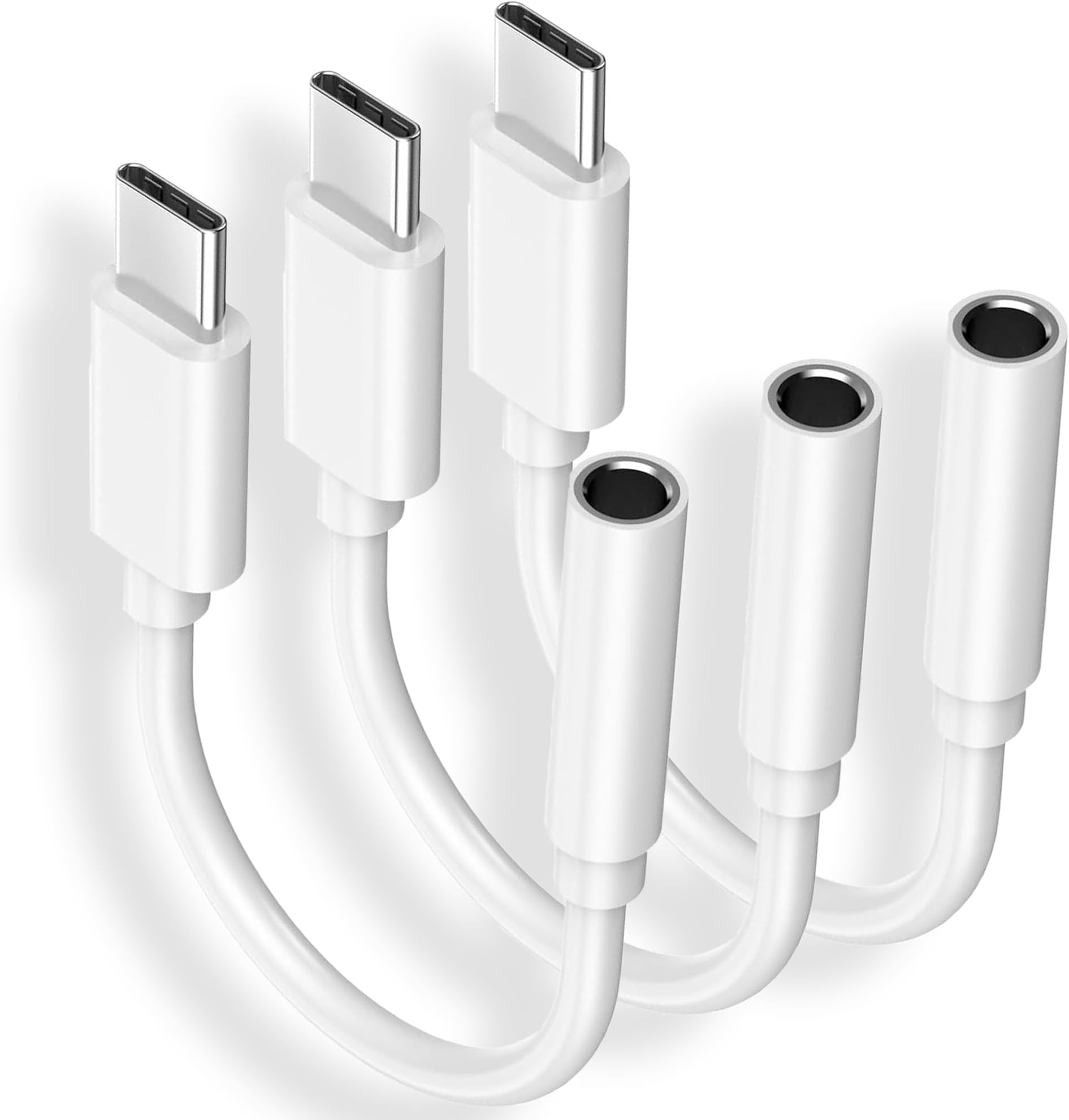 3 Pack USB Type C to 3.5mm Headphone Jack Adapter, USB C to Aux Audio ...
