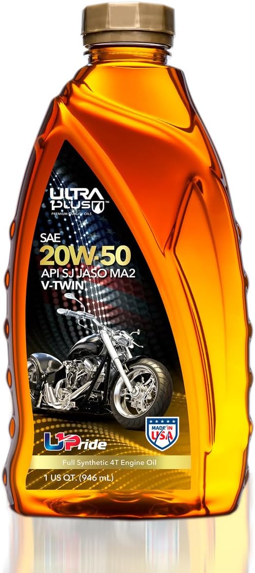 Amazon.com: Ultra 1Plus SAE 20W-50 Full Synthetic Motorcycle Engine Oil ...