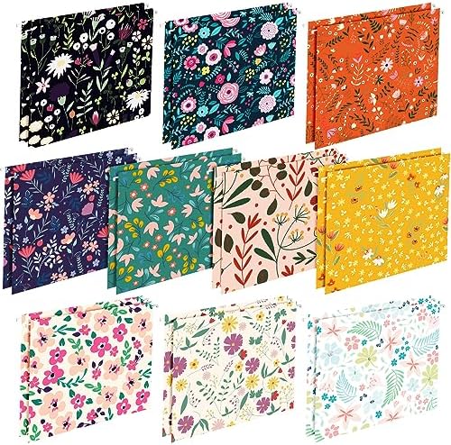 Amazon.com : Qeeenar 40 Pcs Decorative Hanging File Folders Letter Size ...