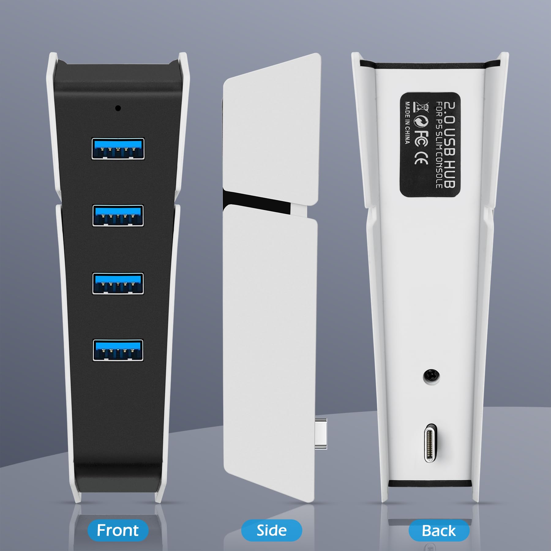 Snapklik.com : AQIDAP Hub For PS5 Slim,USB High-Speed Expansion Hub ...