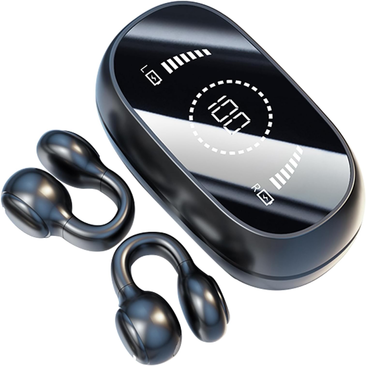 Loluka Wireless Ear Clip Bone Conduction Headphones Bluetooth Wireless ...