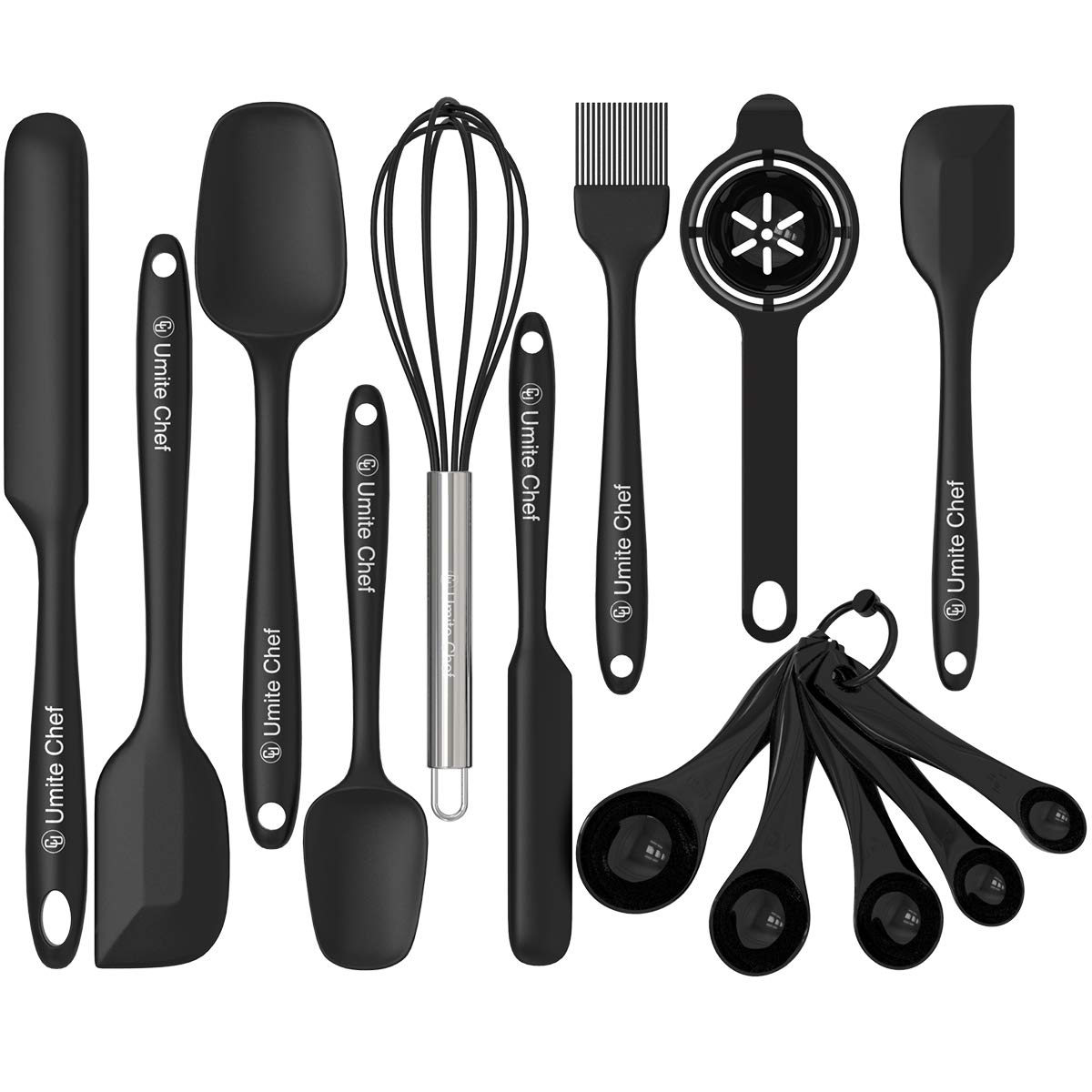 Silicone Spatula Set- 14 Spatulas Silicone Heat Resistant - Mini Rubber ...