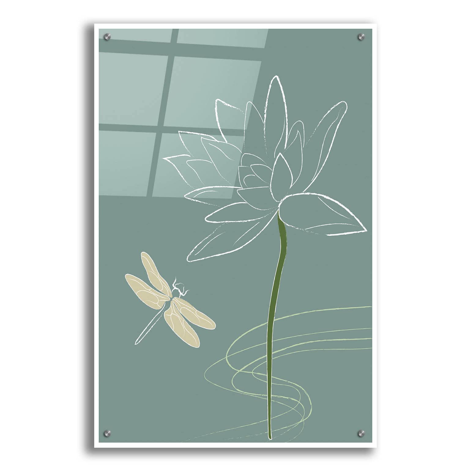 Japanese Dragonfly Art Chinese Bell Flower And Dragon Fly By