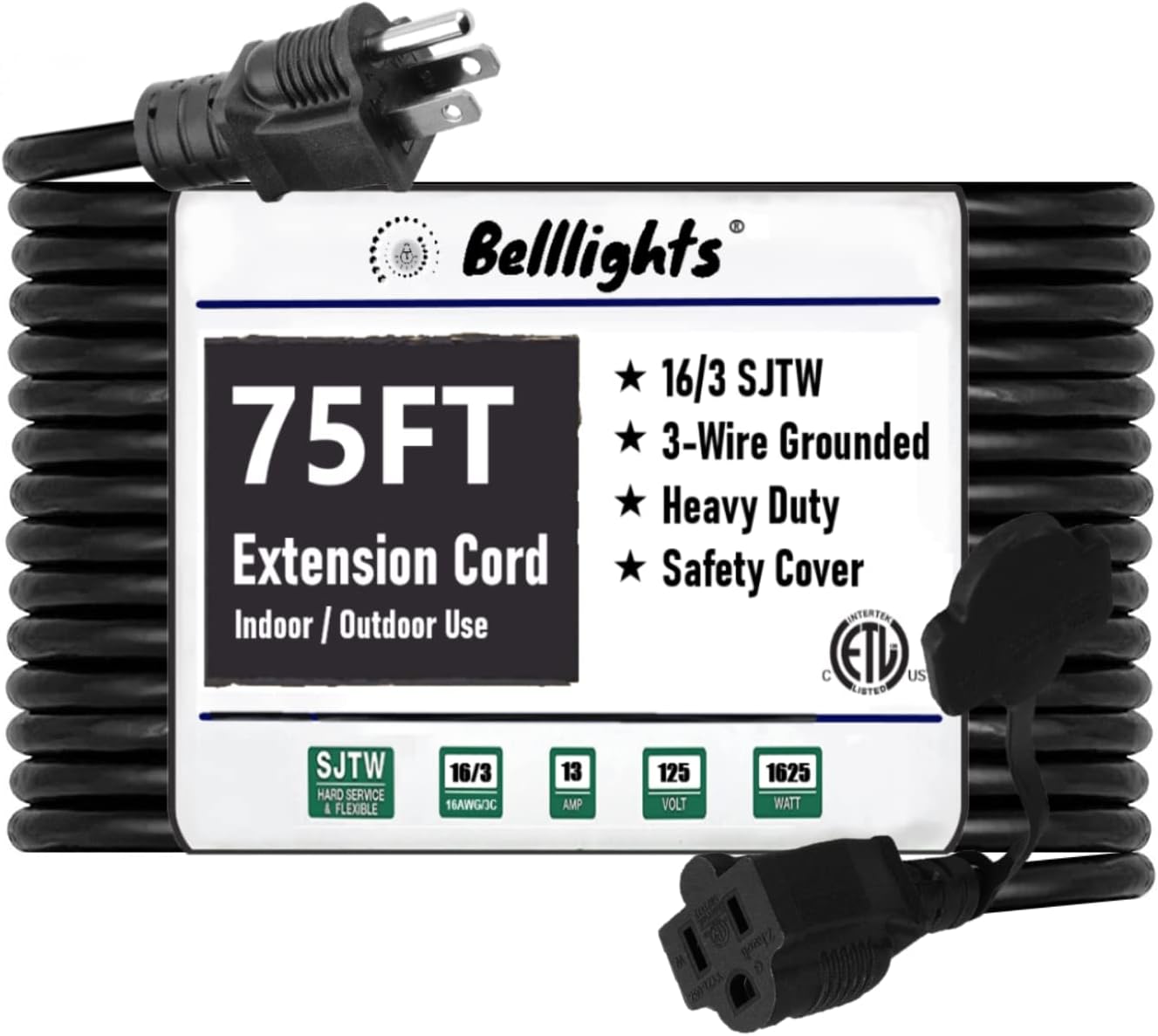 Amazon.com: 16 SJTW AWG Heavy Duty Power Cord 3 Prong Extension Cord ...