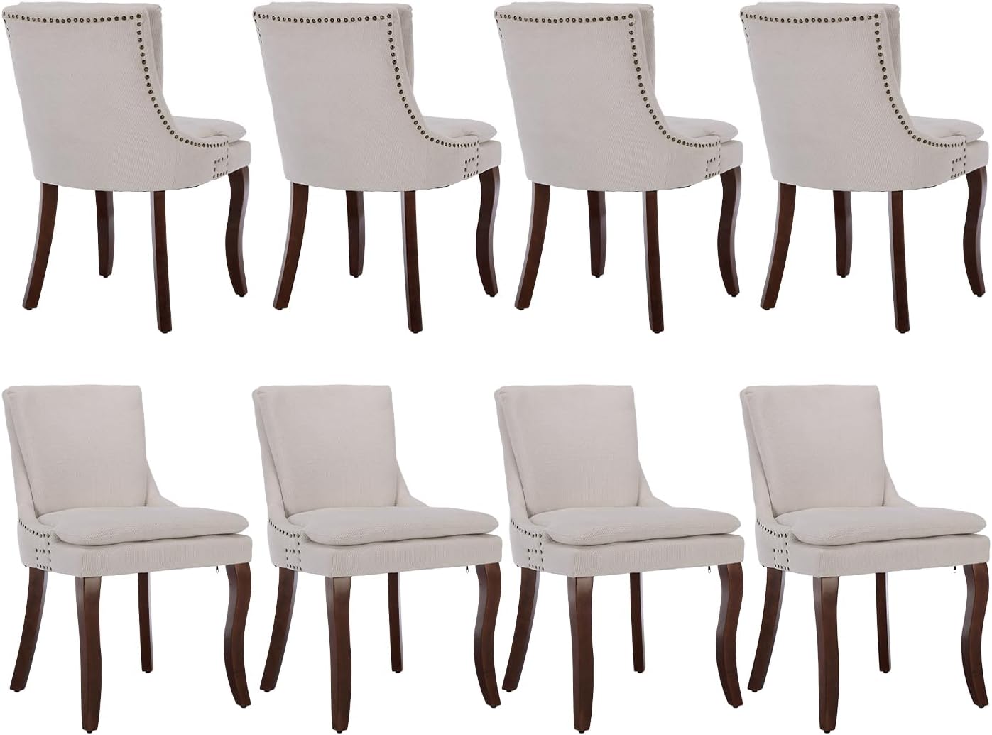 Amazon.com - MZDOO Modern Dining Chairs Set of 8, Double-Layer ...