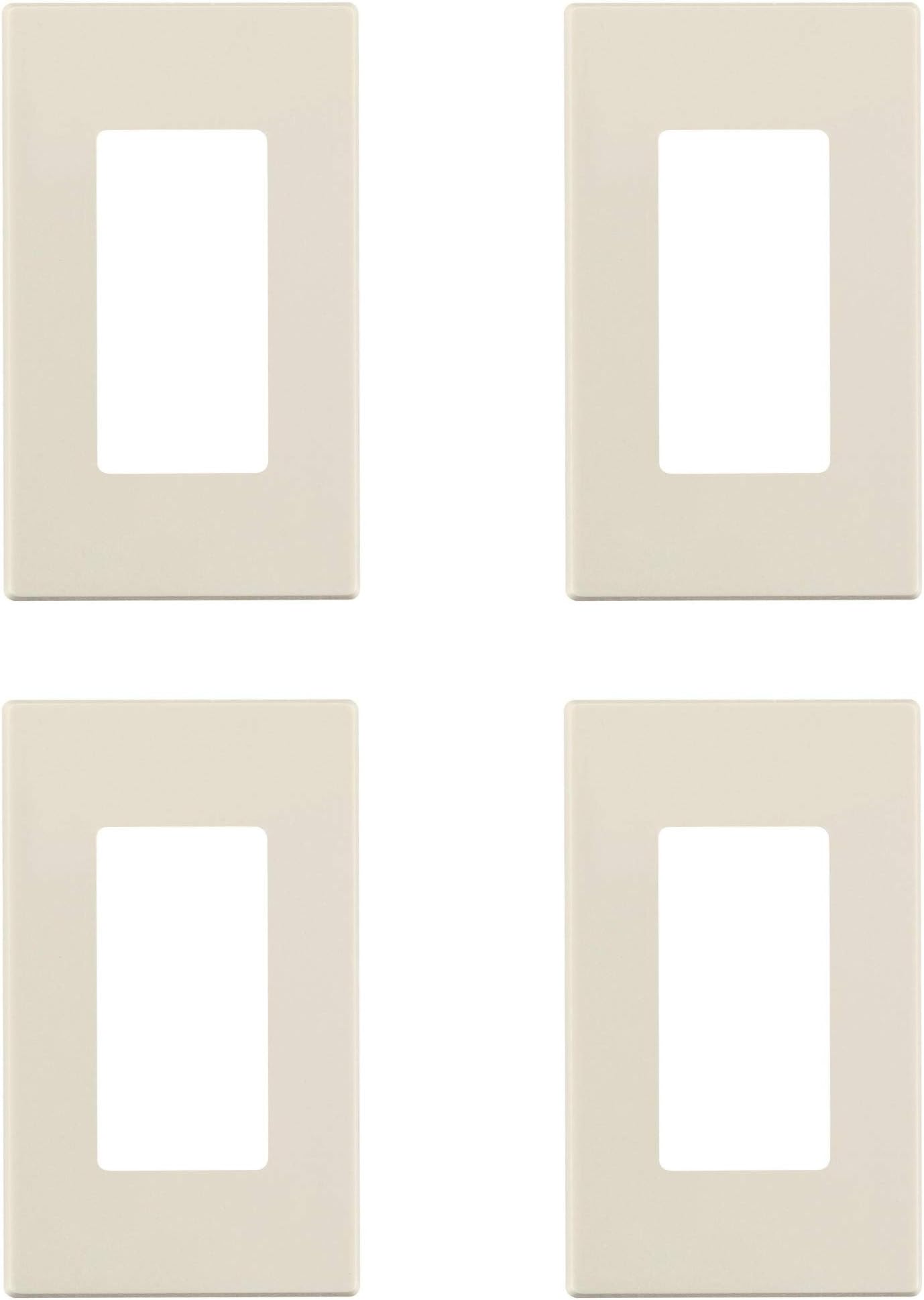Leviton 80301-SI 1-Gang Decora Plus Screwless Wall Plate - Ivory ...