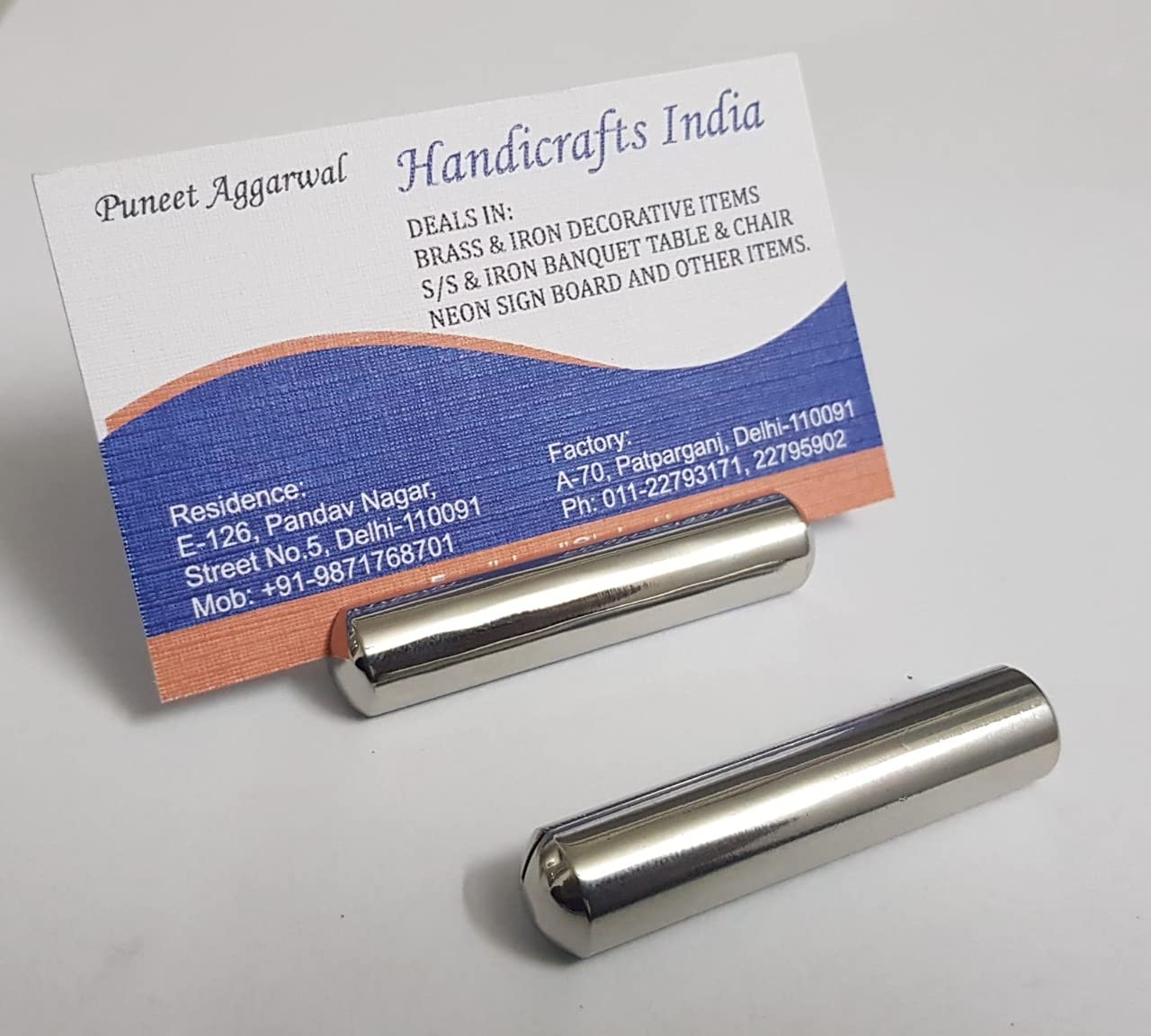 Buy Handicrafts India Stainless Steel Name tag Holder Buffet Tag Holder ...