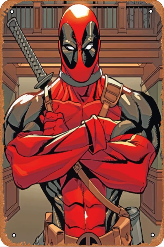 Amazon.com : Deadpool Hero Vintage Metal Tin Signs Kitchen Wall Art ...