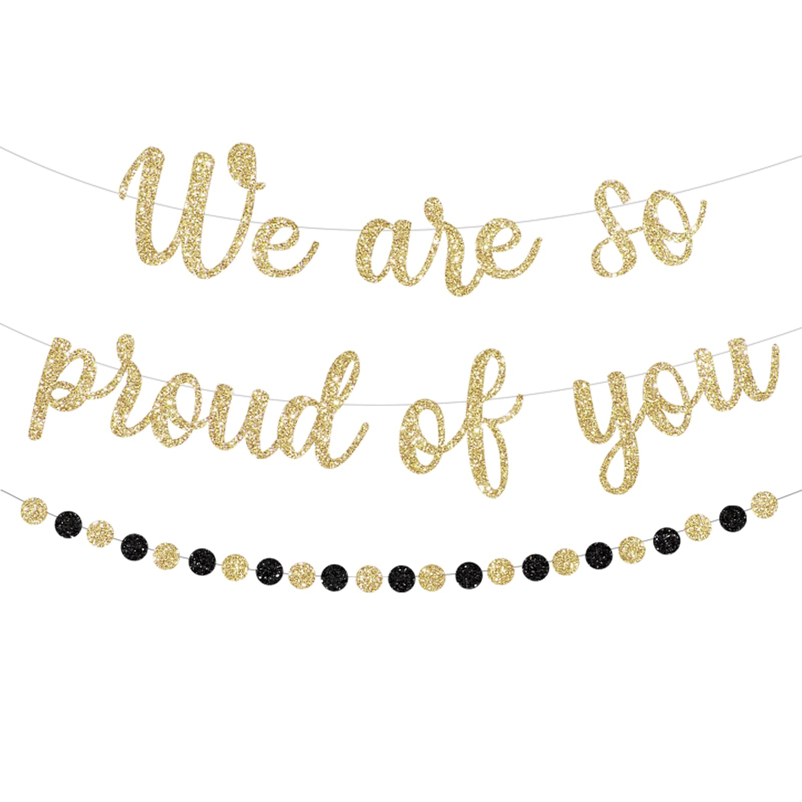 Amazon.com: 2024 Graduation Banners Party Decorations Gold Glitter We ...