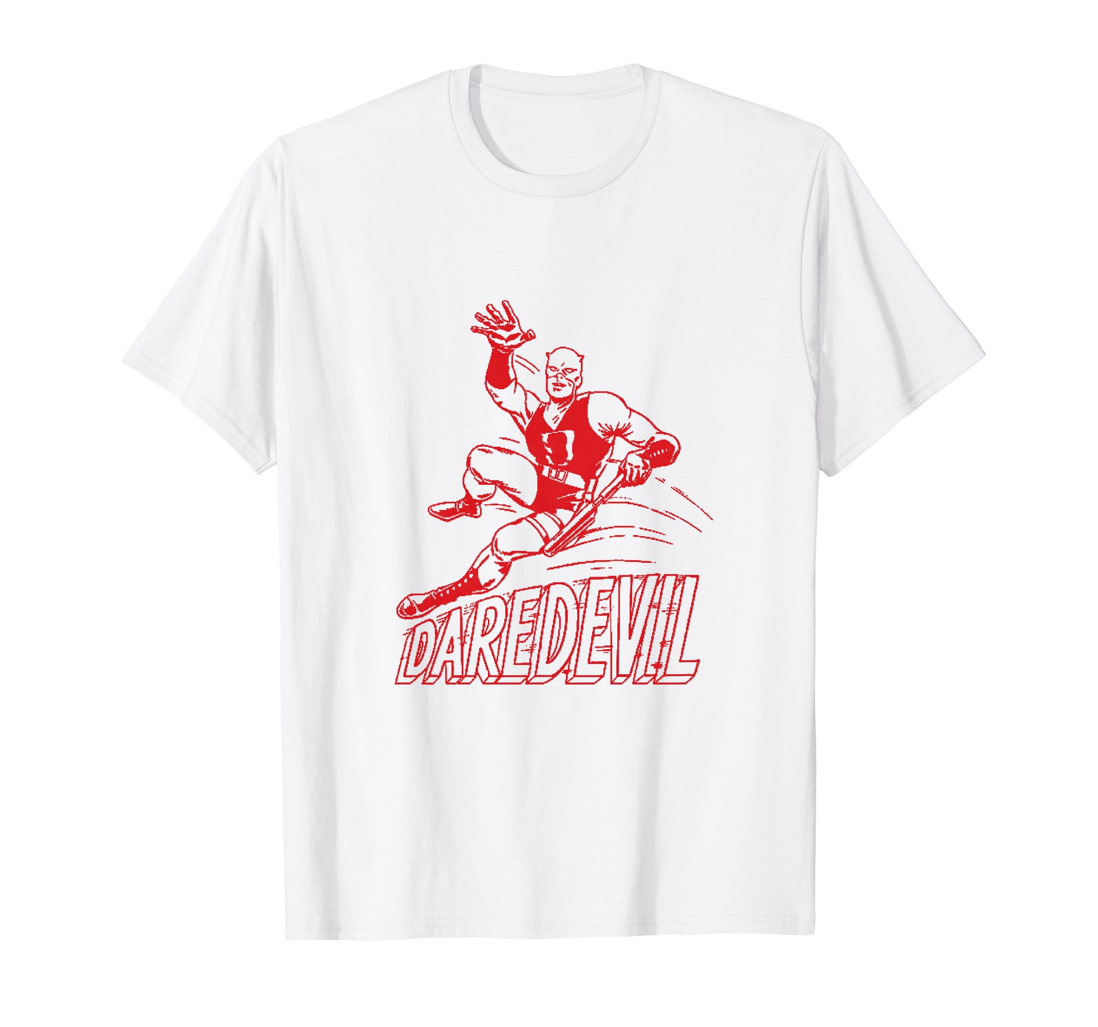 Amazon.com: Marvel Comics Retro Classic Daredevil Vintage Suit Outline ...