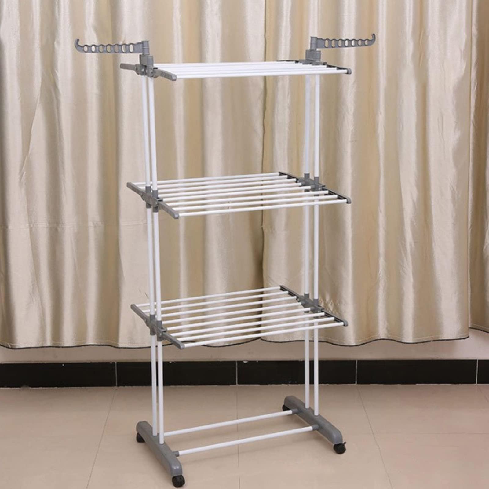 Amazon.com: GIFZES Clothes Drying Rack,3-Tiers Foldable Laundry Rack ...