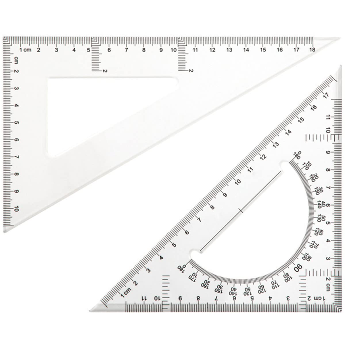 Triangle Ruler Square Set, 30/60 and 45/90 Degrees, Set of 2 : Amazon ...