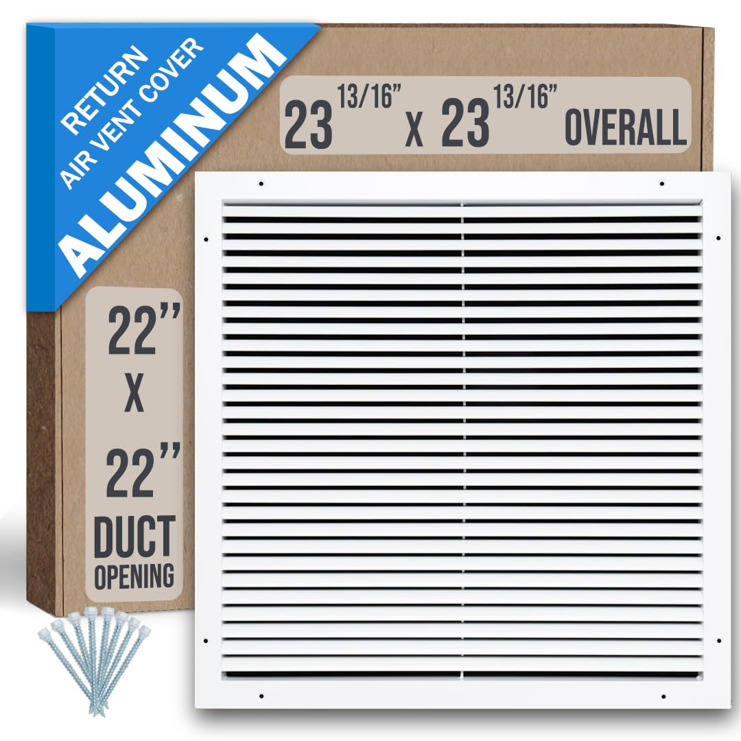 Fits 22x22 Duct Opening | Aluminum Return Air Grille by Handua | Vent ...