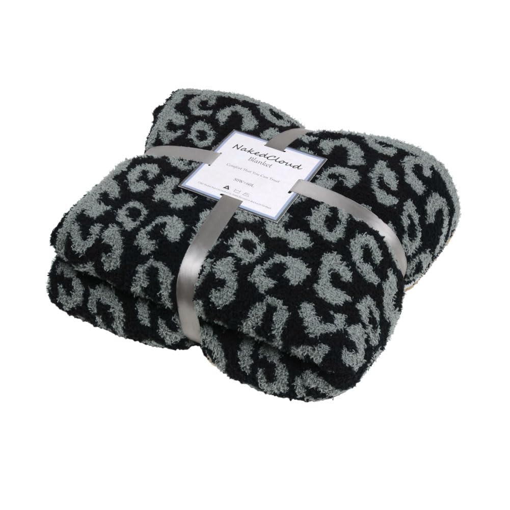 Amazon.com: Leopard Knitted Throw Blanket Super Soft Cozy Warm ...