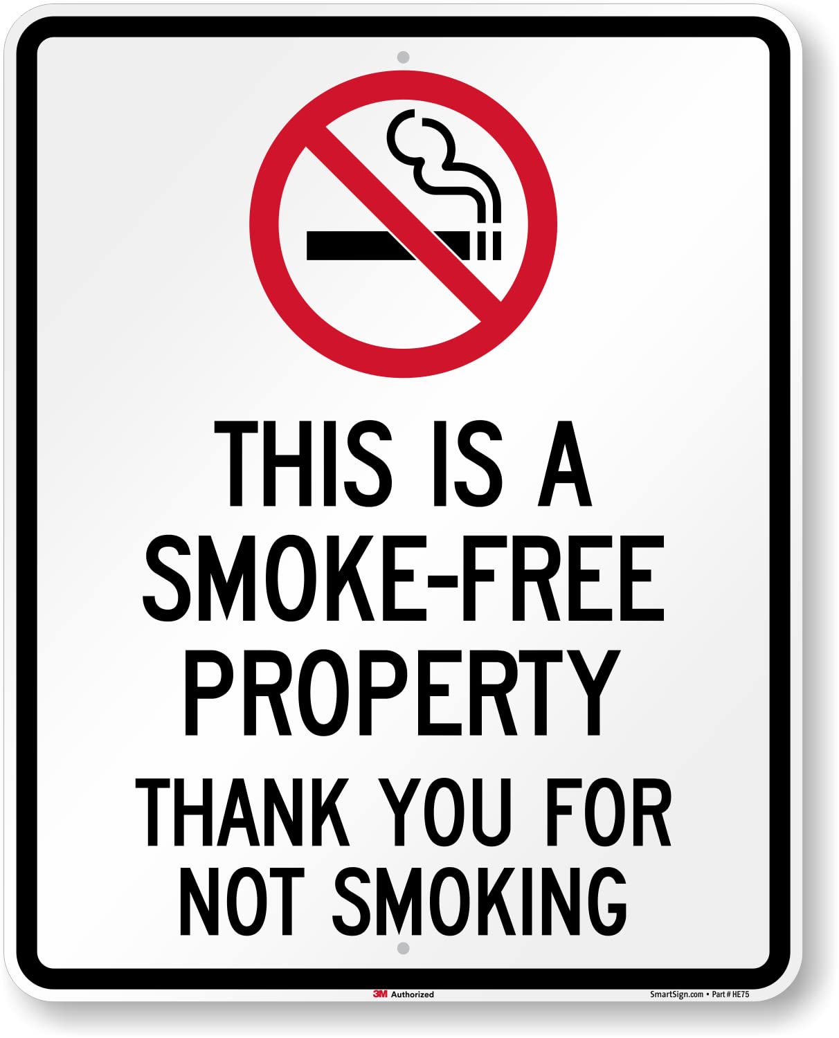 Amazon.com: SmartSign 30 x 24 inch “This Is A Smoke-Free Property ...