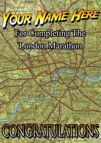 A5 Personalised London Marathon Congratulations Card refPIDX22 : Amazon ...