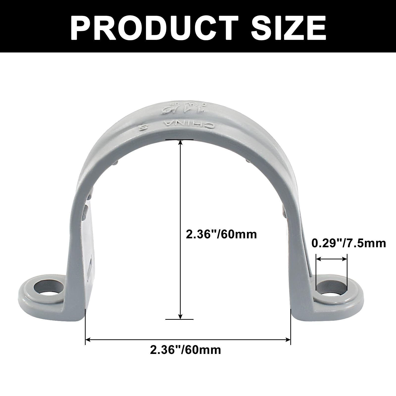 3 Inch Pvc Pipe 12-Pack 3/4" PVC Pipe Straps - Heavy Duty Grey Plastic ...