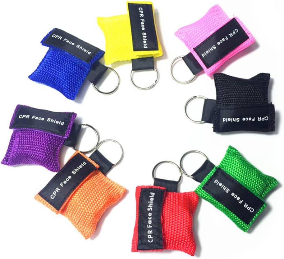 Amazon.com: Garneck 8Pcs CPR Mask Keychain Outdoor Emergency Kit CPR ...