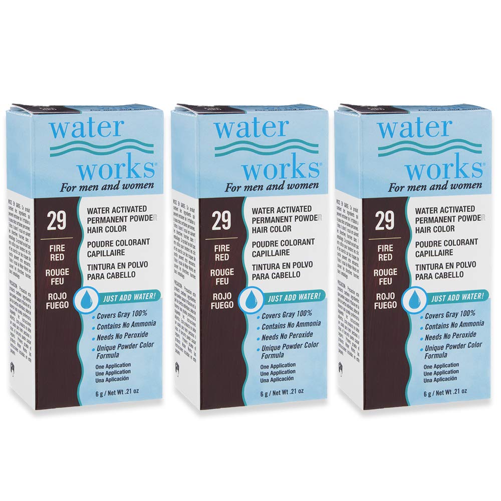 Amazon.com : Water Works Hair Color Powder, Fire Red – Permanent Hair ...
