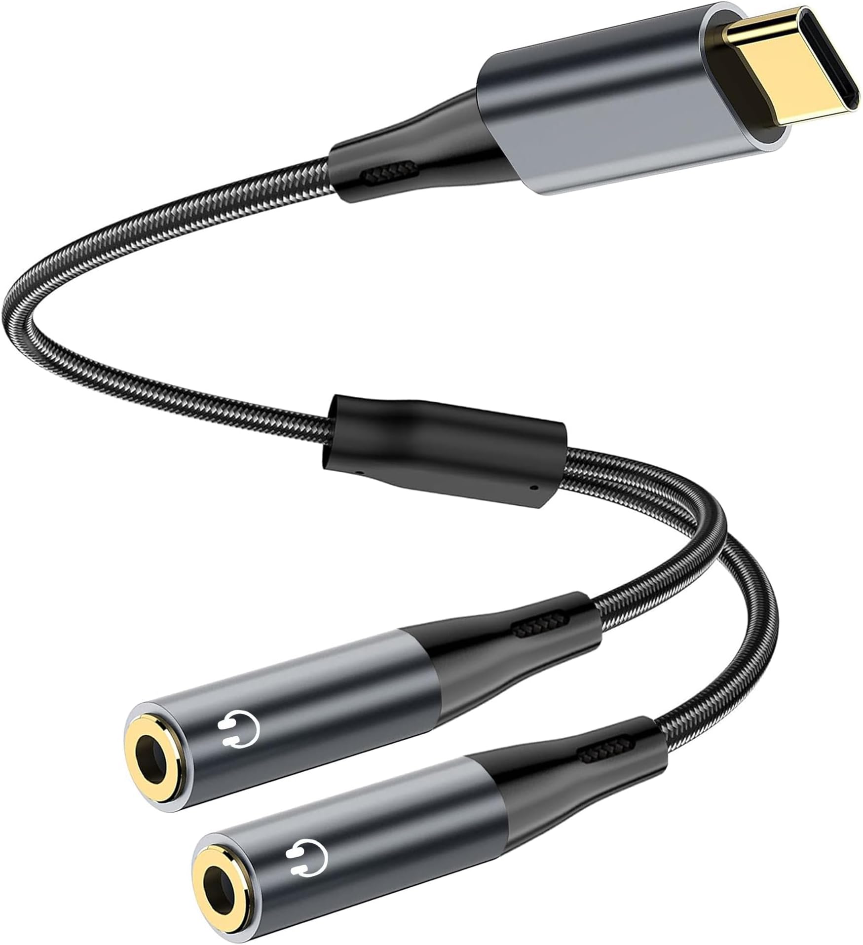 Amazon.com: MOSWAG USB C to Dual 3.5mm Female Headphone Splitter,Type C ...